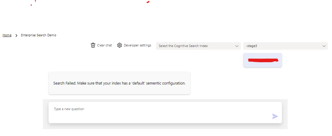 Search Failed: Make sure that your index has a 'default' sementic configuration. · Issue #208 ...