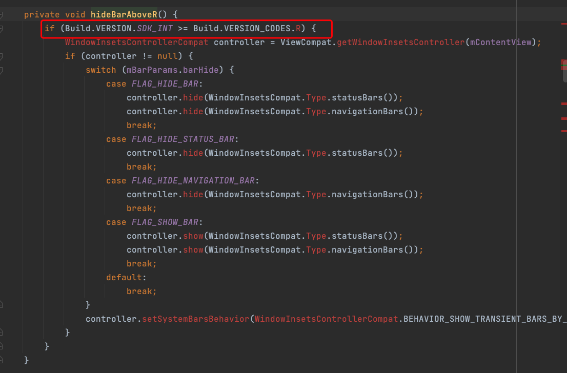No static method getWindowInsetsController · Issue #531 · gyf-dev/ImmersionBar · GitHub