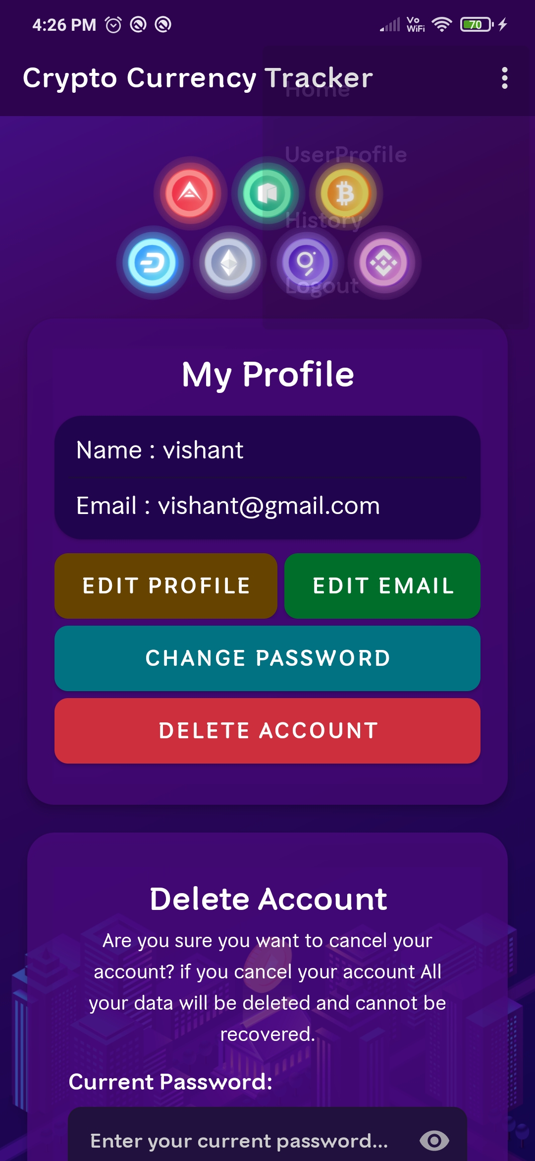 GitHub - Vishant2326/CryptoCurrencyTracker
