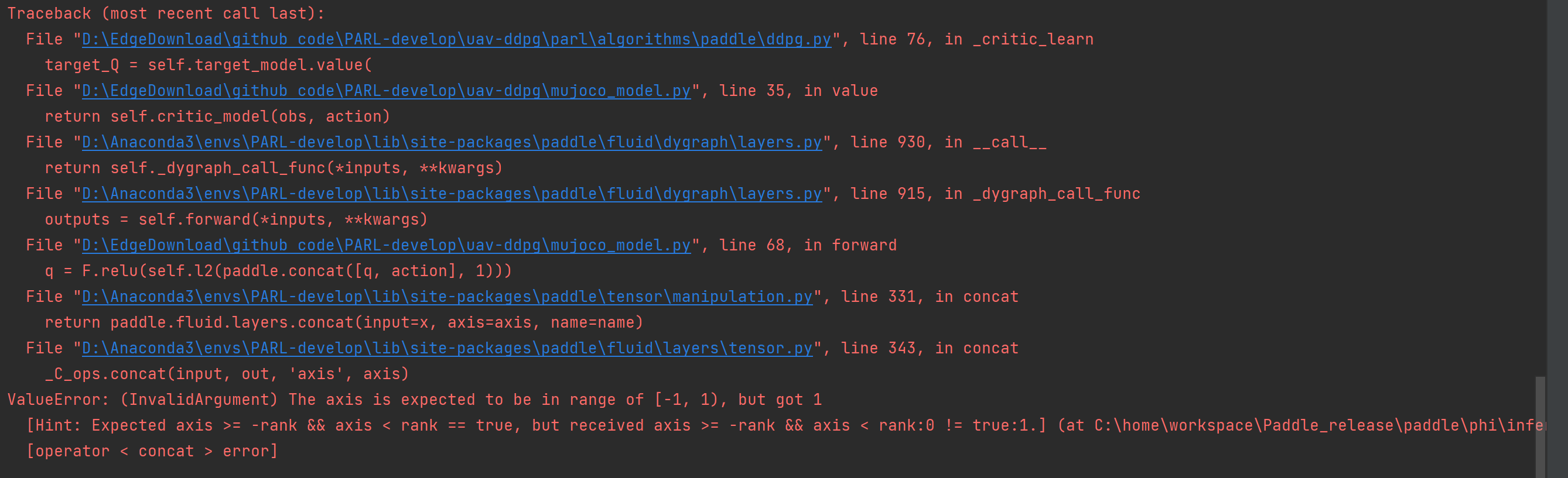ddpg训练报错 · Issue #52090 · PaddlePaddle/Paddle · GitHub