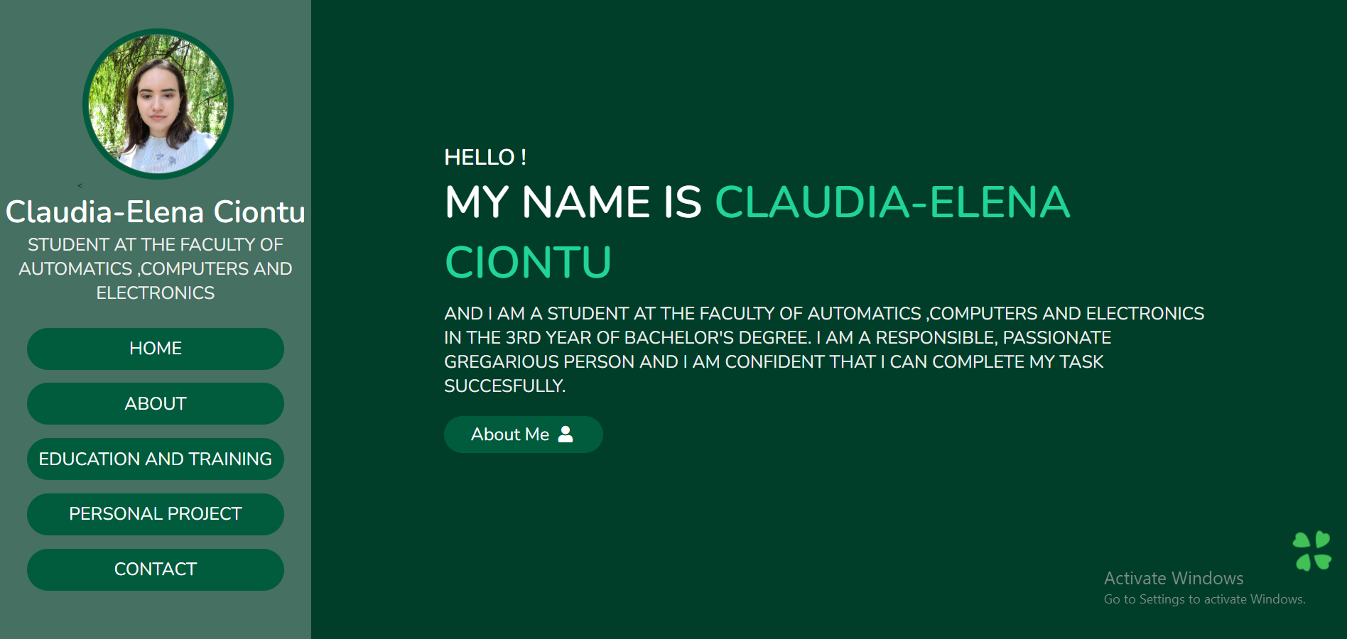 GitHub - Claudia-Elena/WebsitePortofolio