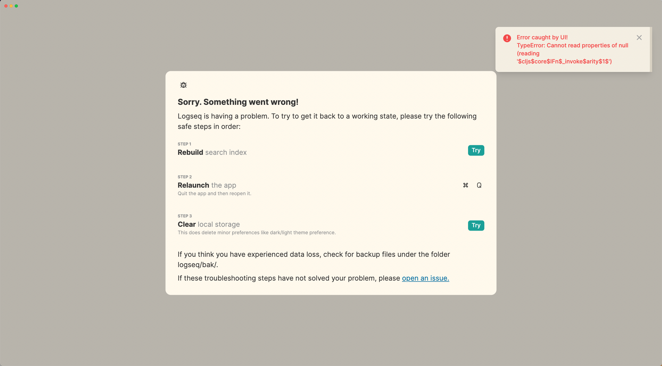 Clicking Block Reference Counter Crashes App · Issue 6083 · Logseqlogseq · Github