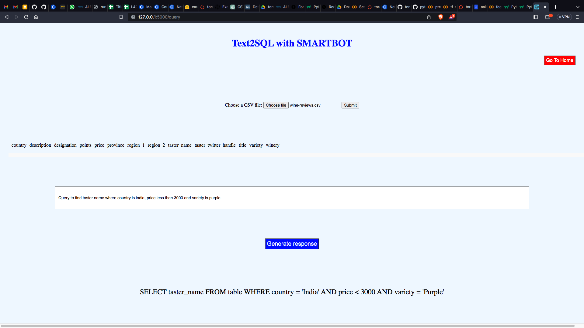 GitHub - Jainil5/smartbot: Generate SQL queries just from texts.