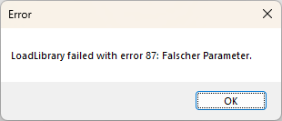 Does not Start "LoadLibrary failed with error 87: The parameter is incorrect." on DisplayLink ...