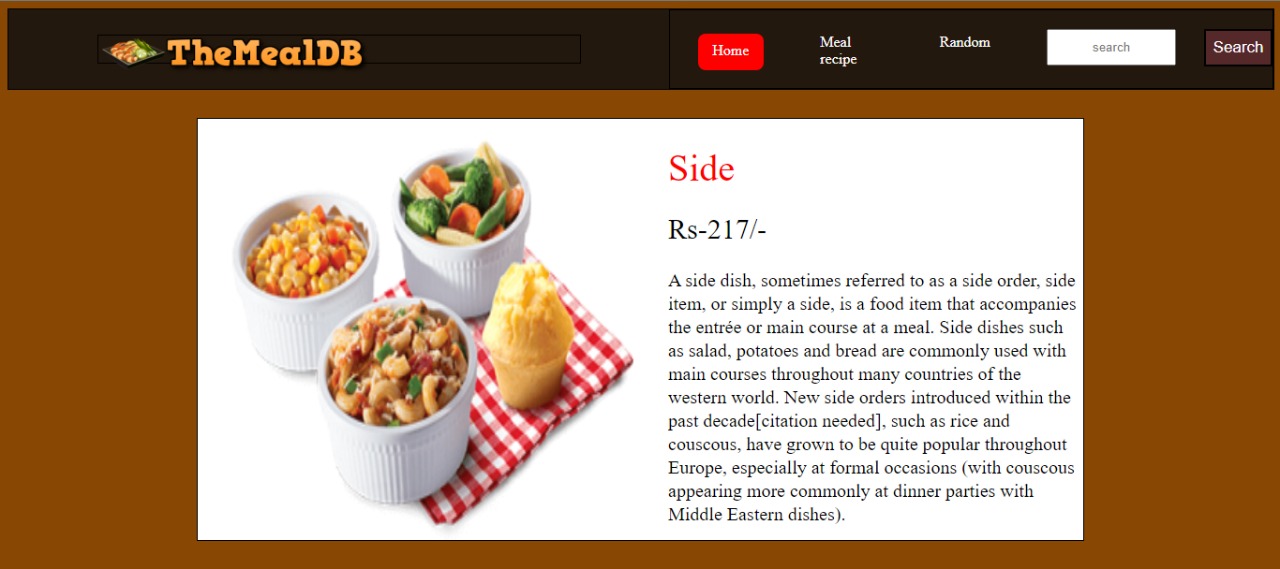 GitHub - rvrgithub/The_MealDB_clone: this is a food API app. in which ...