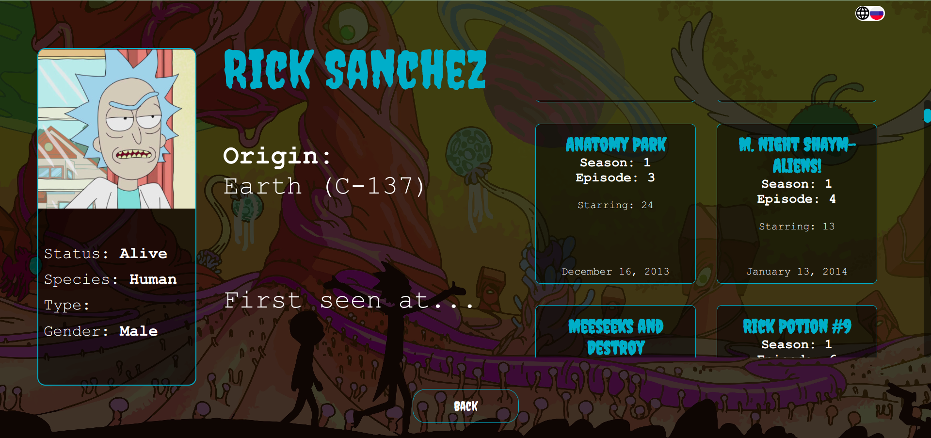 GitHub - vketrys/Rick-and-Morty-Explorer-React