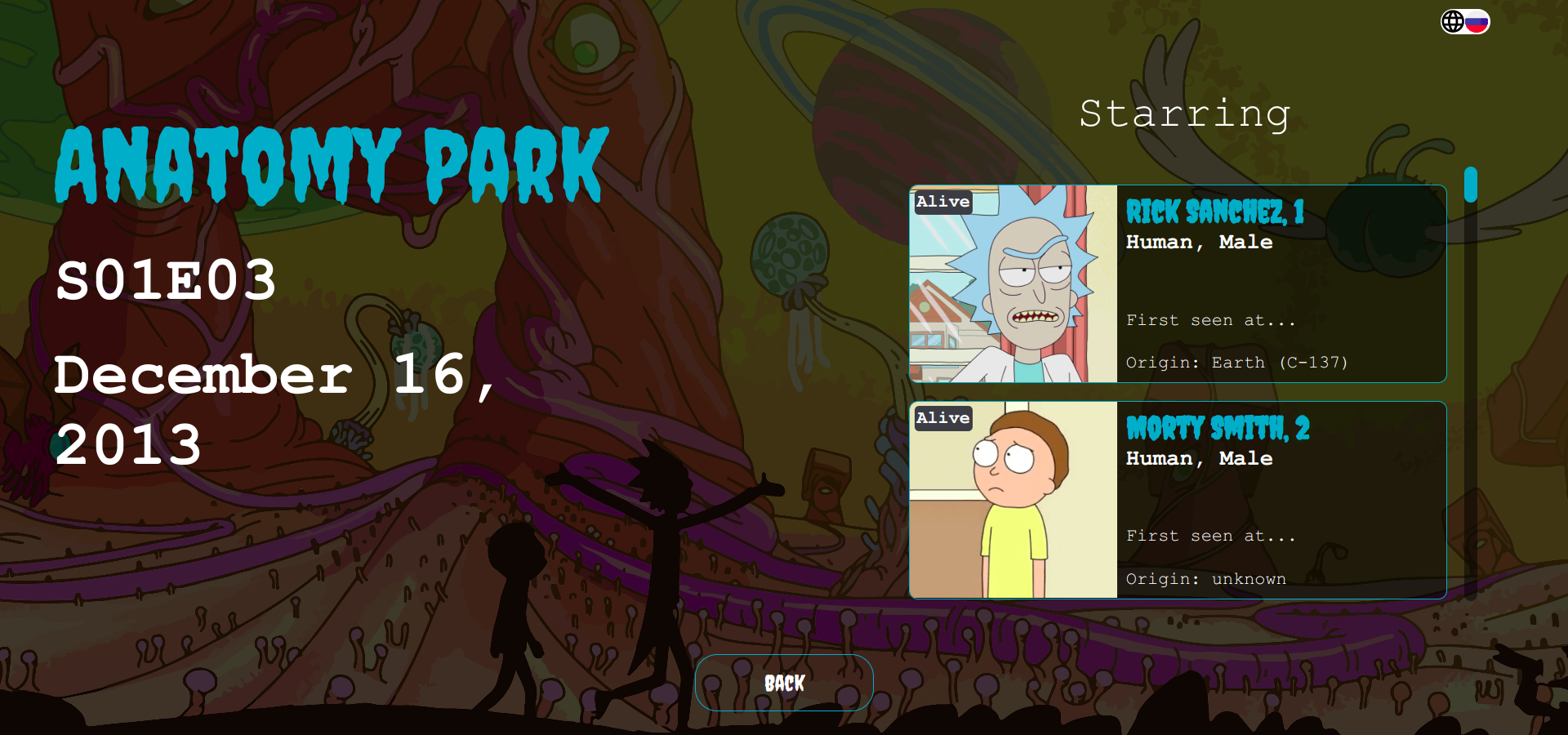 GitHub - vketrys/Rick-and-Morty-Explorer-React