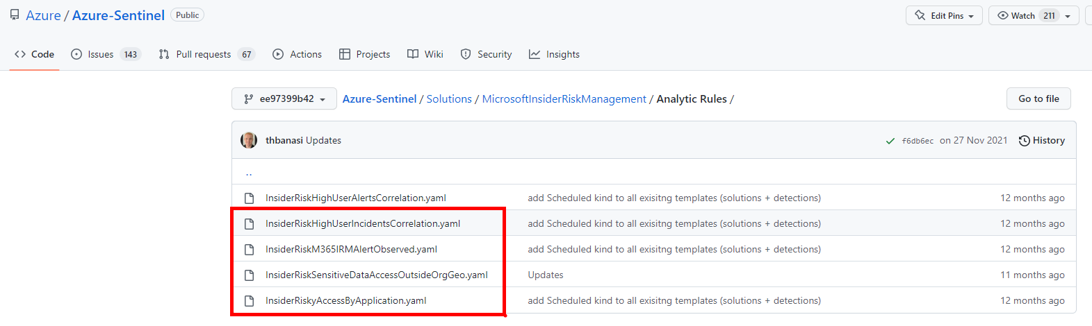 Microsoftinsiderriskmanagement Microsoft Sentinel Analytics Issue · Issue 6470 · Azure Azure