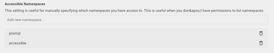 Add ability to add Cluster Settings namespaces in bulk · Issue #1636 · lensapp/lens · GitHub