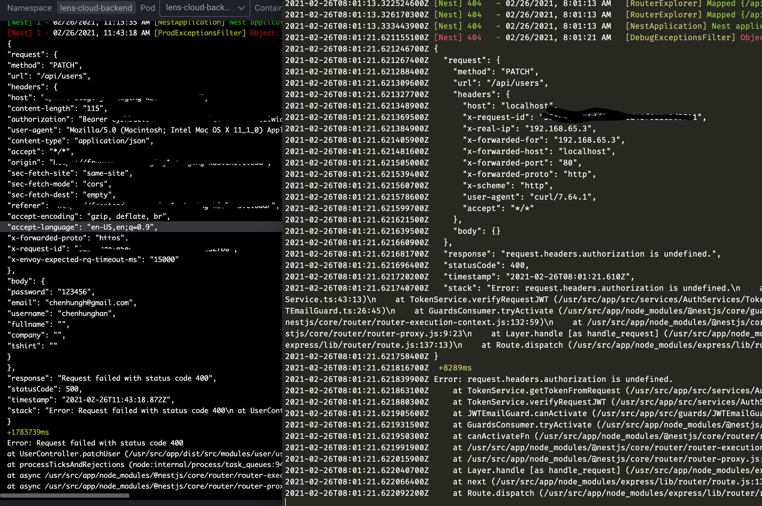 Logs doesn't preserve log indentation · Issue #2240 · lensapp/lens · GitHub