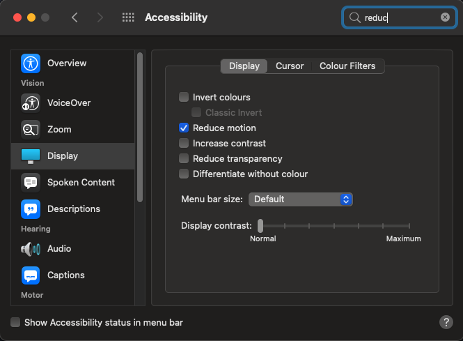Respect Reduce Motion option from Accessibility settings · Issue #4207 ...