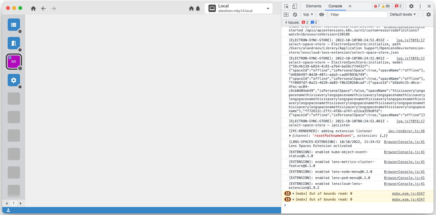 Blank view when opening a cluster · Issue #6384 · lensapp/lens · GitHub
