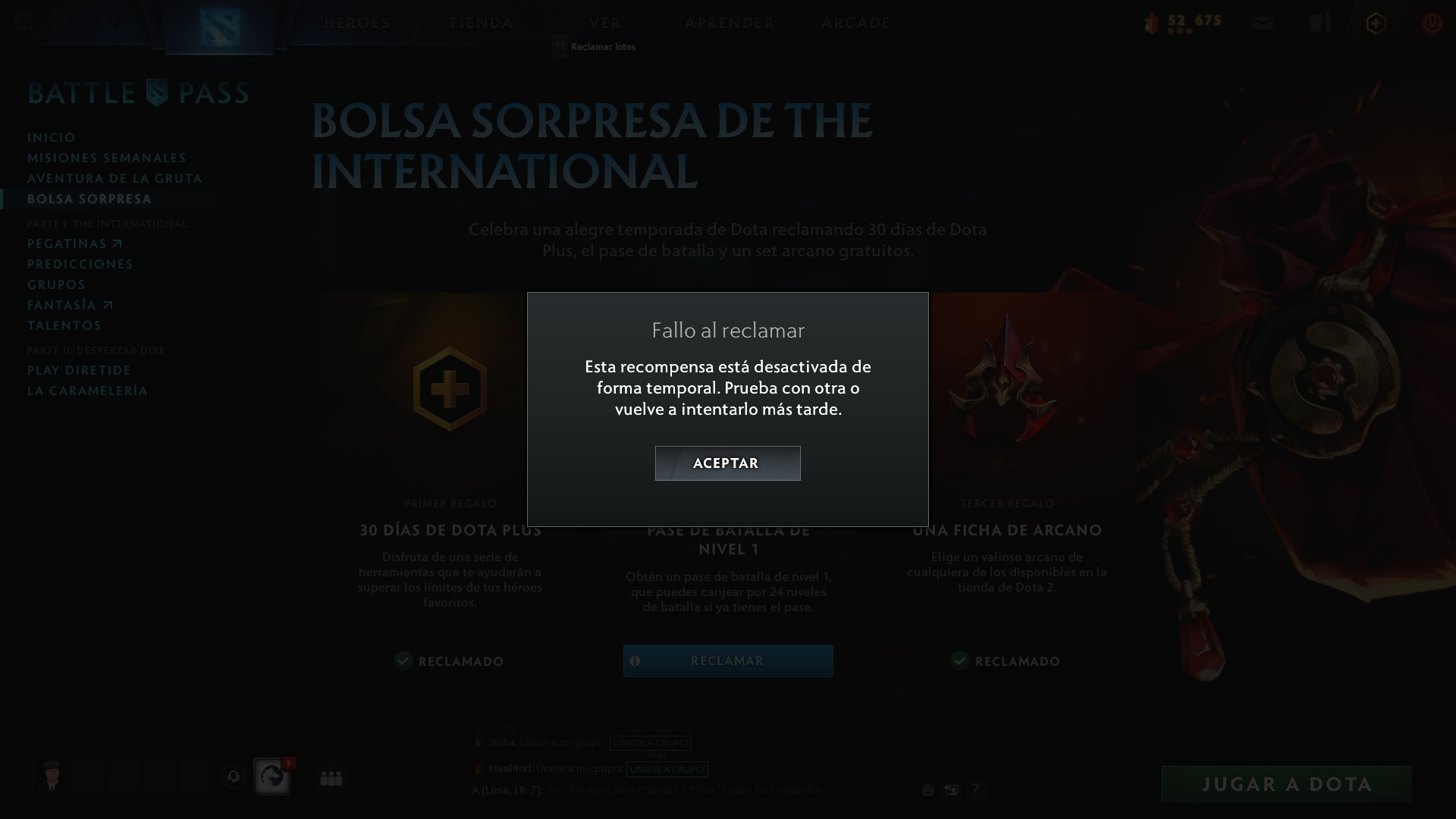 Cant claim battle pass from bag · Issue #4884 · ValveSoftware/Dota2-Gameplay · GitHub