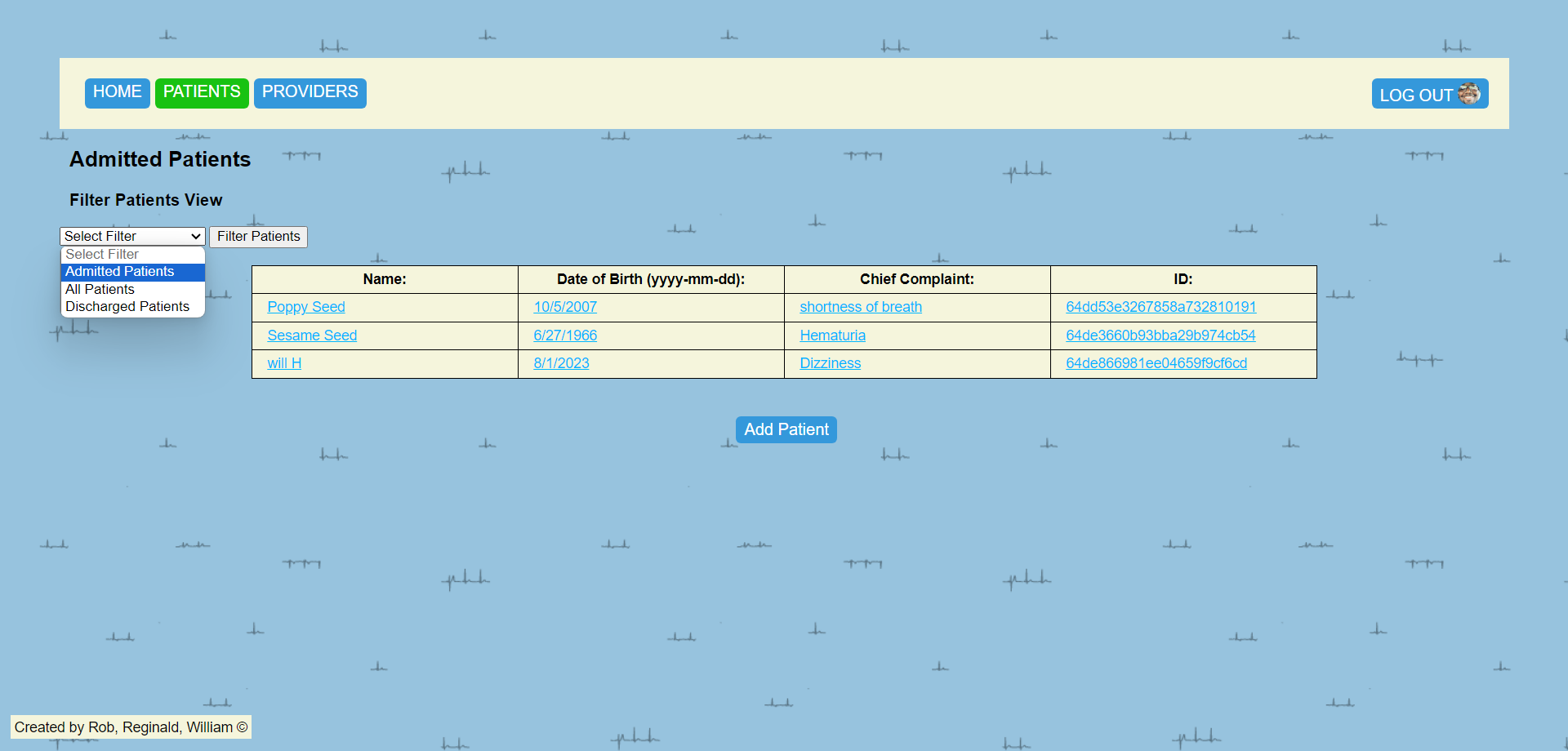 GitHub - william-hu-codes/electronic-medical-record: SEIR Project 2