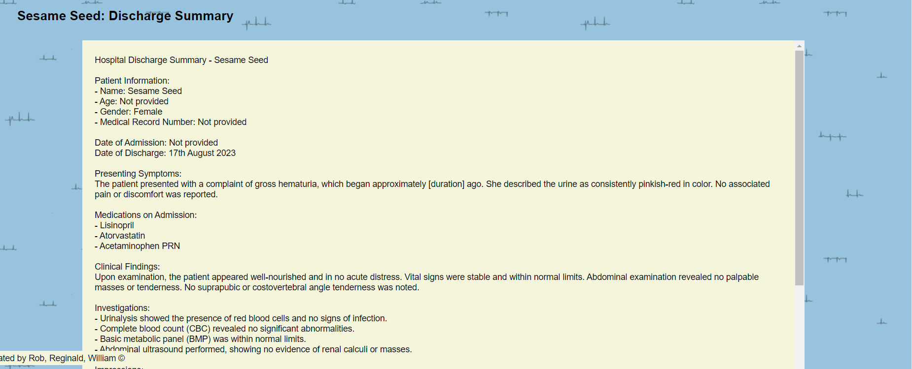 GitHub - william-hu-codes/electronic-medical-record: SEIR Project 2