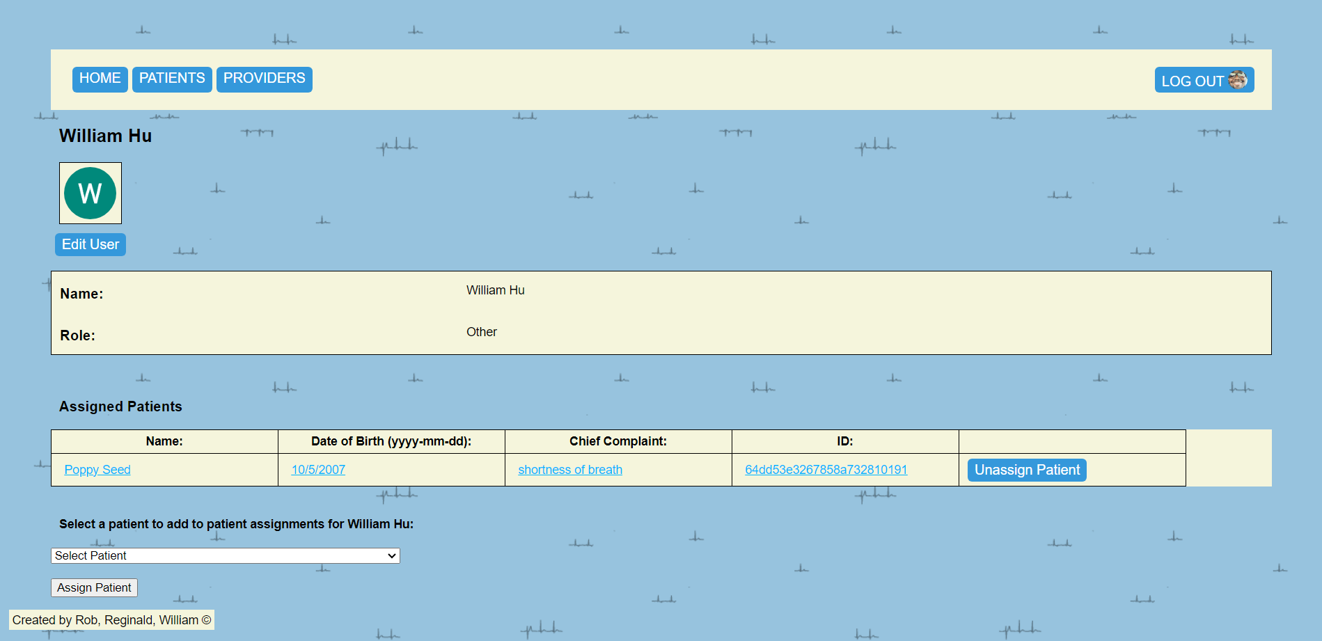 GitHub - william-hu-codes/electronic-medical-record: SEIR Project 2