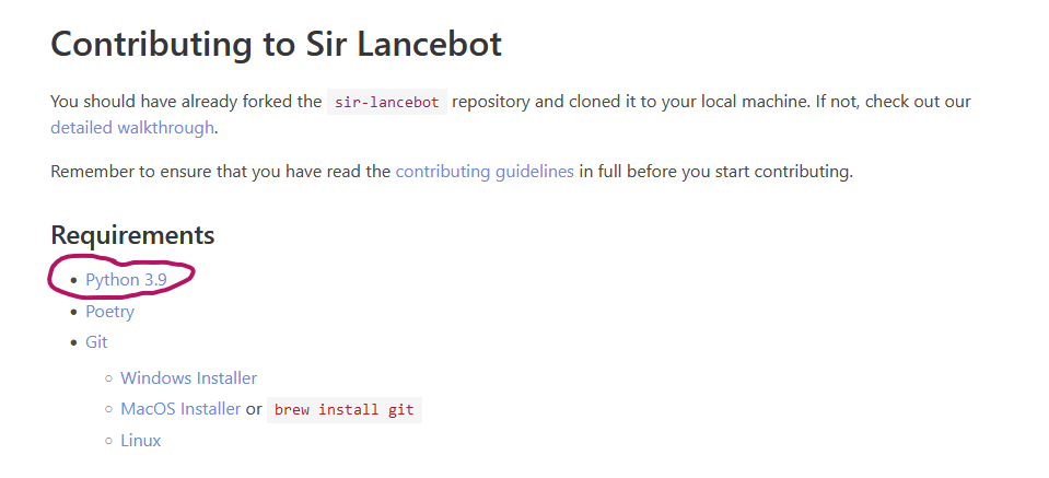 The setup page of sir-lancebot mentions Python 3.9 is needed but poetry needs 3.10 · Issue #891 ...
