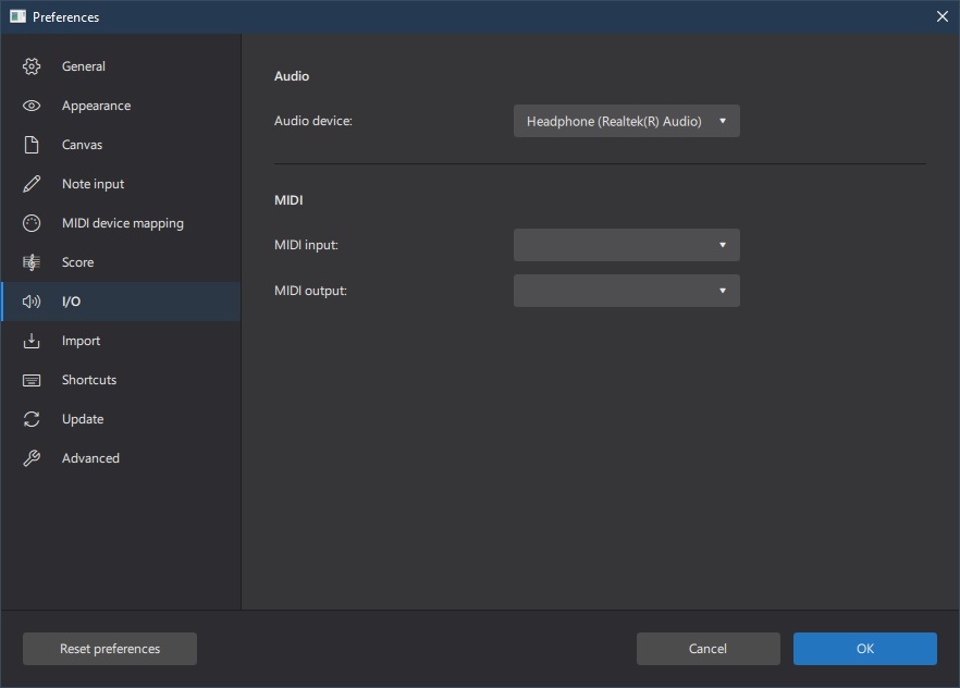 [MU4 Issue] Unable to choose an audio input device · Issue #12484 · musescore/MuseScore · GitHub