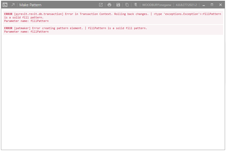 Error when creating patterns · Issue #1399 · pyrevitlabs/pyRevit · GitHub