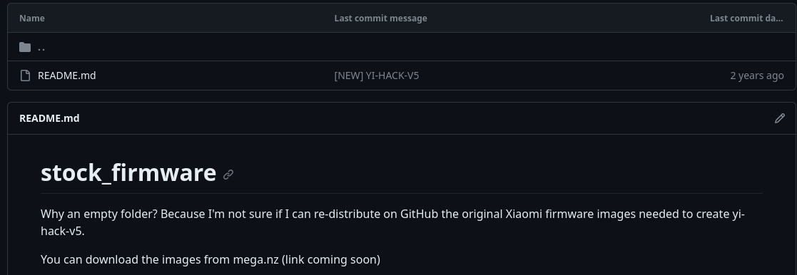 firmware, how to get it, not full description. · Issue #303 · alienatedsec/yi-hack-v5 · GitHub
