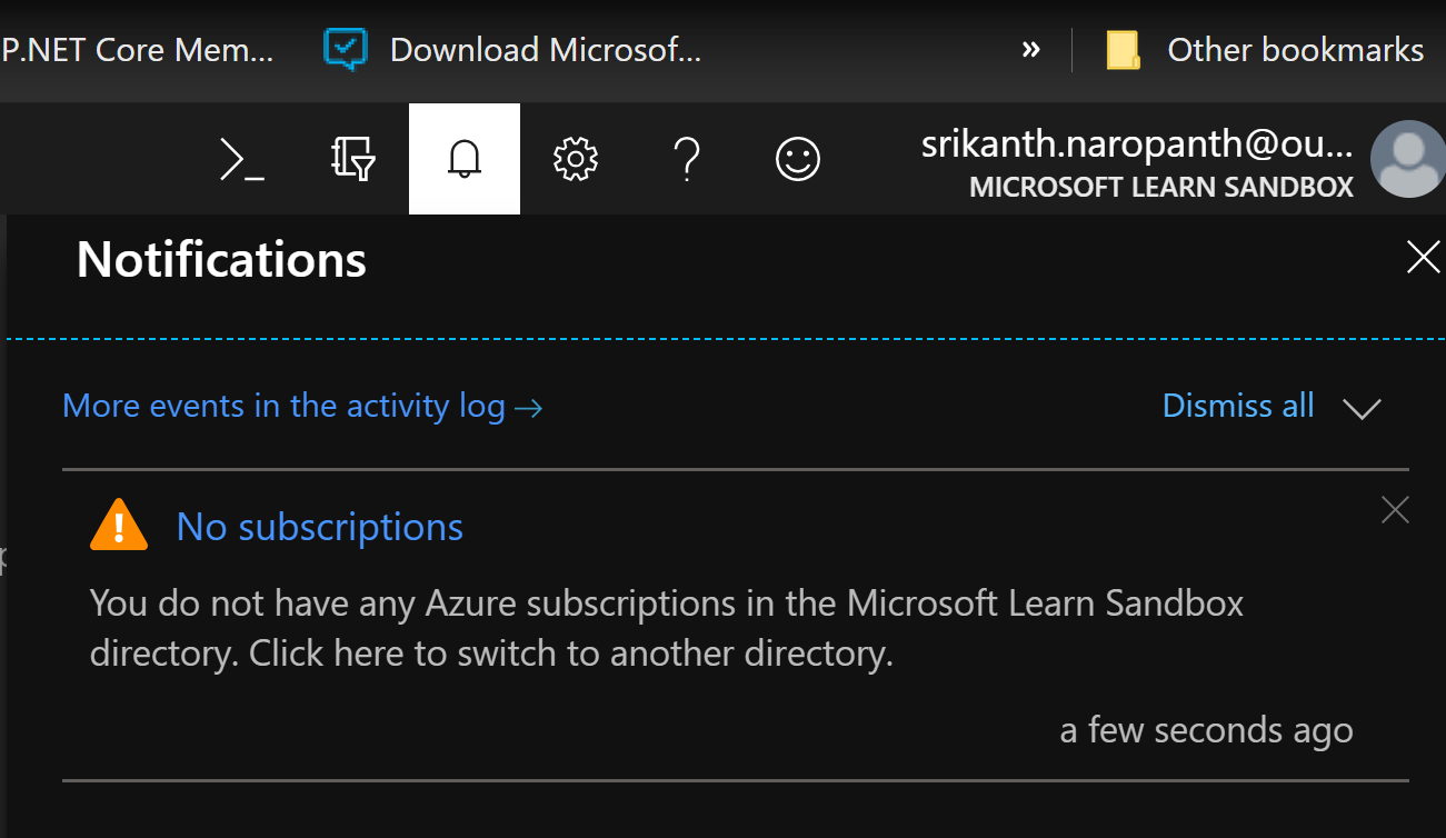 Error Retrieving Subscriptions On Sandbox · Issue 1312 · Microsoftdocsfeedback · Github