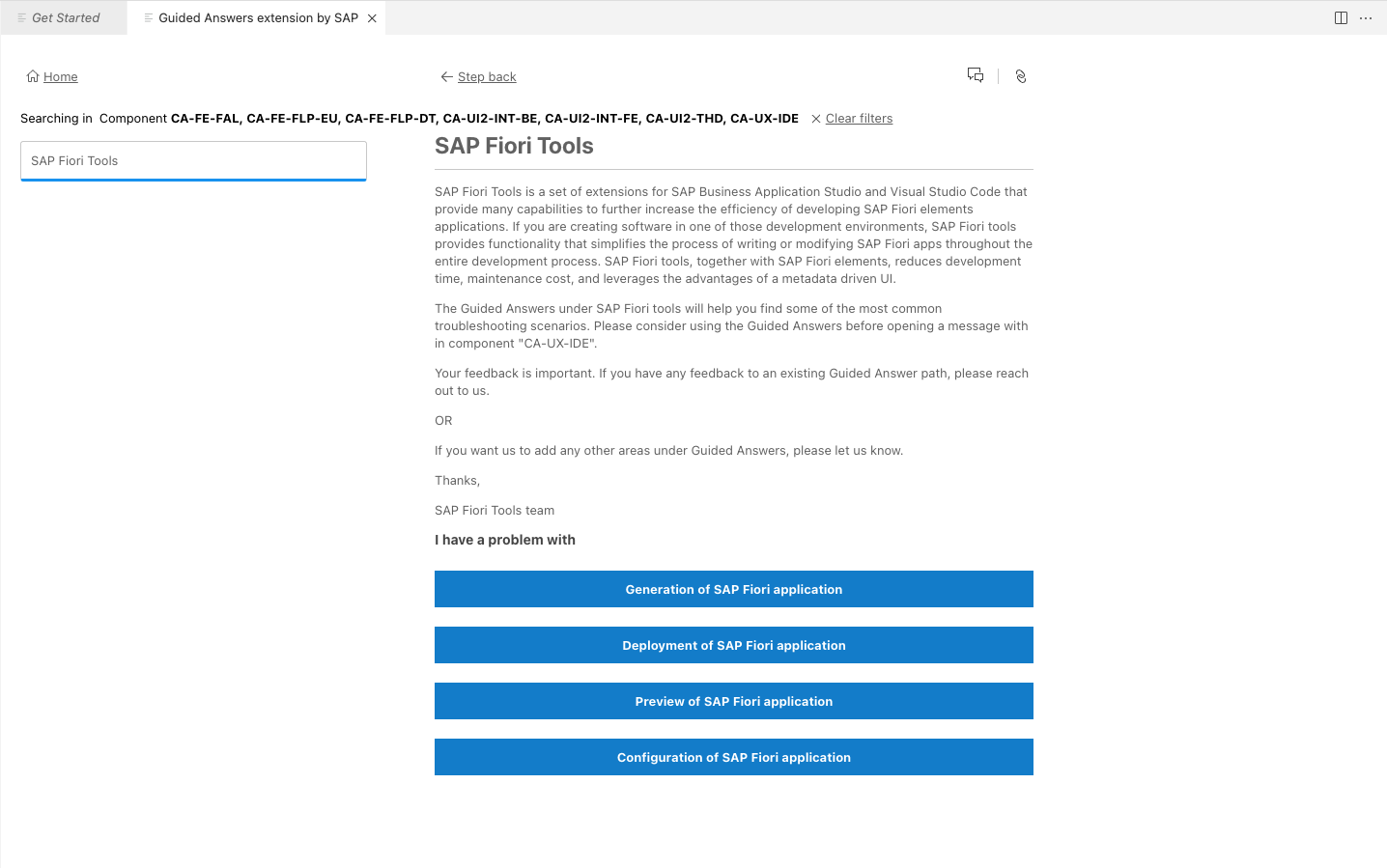 BUG - EXT - Applied Filters appear in the Guided Answers content screens · Issue #442 · SAP ...