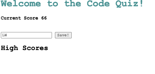 GitHub - laynewegenast/code-quiz