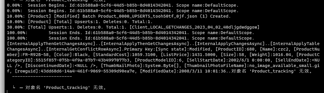 Invalid Object name 'Product_tracking ' · Issue #992 · Mimetis/Dotmim.Sync · GitHub