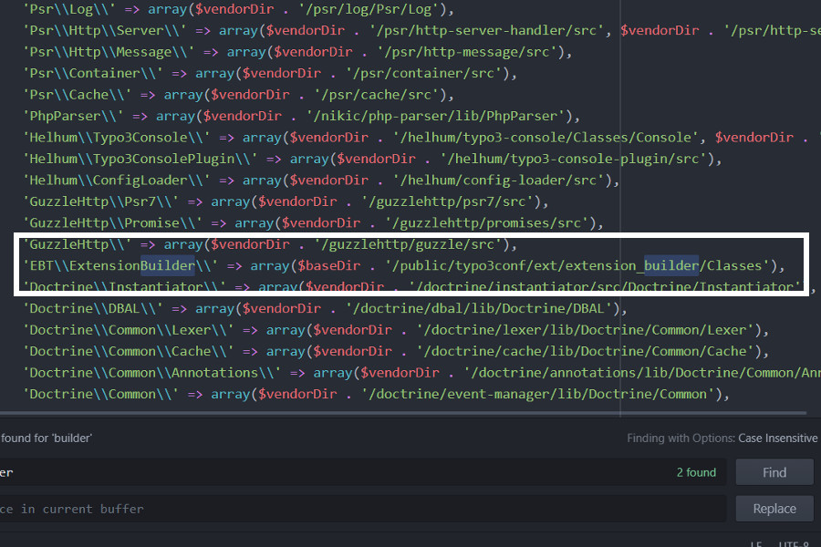 Error when trying to use extension builder: Class EBT\ExtensionBuilder\Controller ...