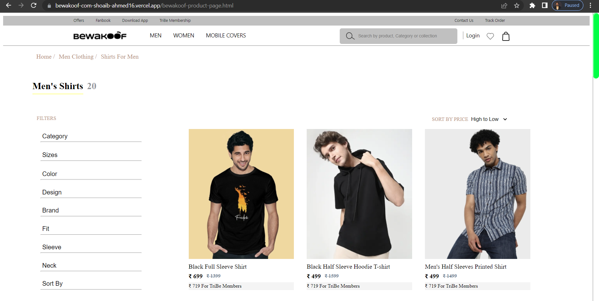 GitHub - shoaib-ahmed16/Bewakoof-Frontend: Bewakoof is a lifestyle ...