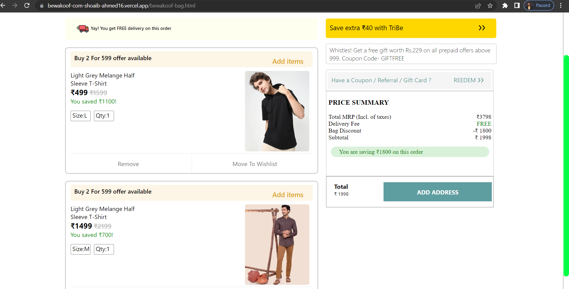 GitHub - shoaib-ahmed16/Bewakoof-Frontend: Bewakoof is a lifestyle fashion brand that makes ...