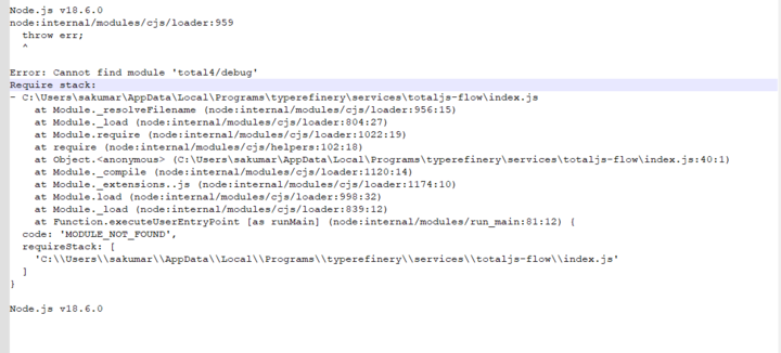 totaljs-flow service going crash in electron · Issue #464 · typerefinery-ai/typerefinery · GitHub