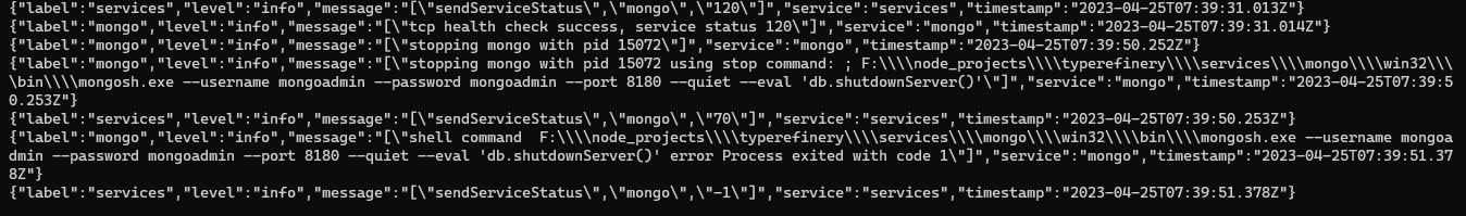 Mongo Service not getting stop · Issue #475 · typerefinery-ai/typerefinery · GitHub
