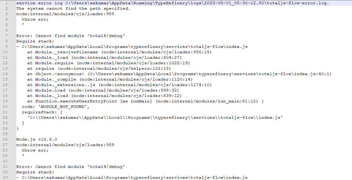 totaljs-flow service going crash in electron · Issue #464 · typerefinery-ai/typerefinery · GitHub