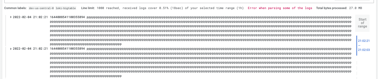 Loki Log Volume Show Error In The Ui Not On The Console · Issue 44753