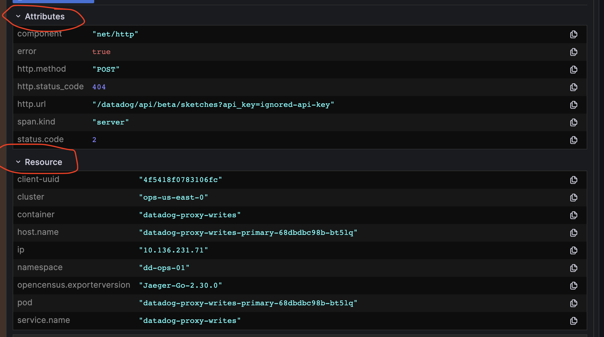 Rename Attributes To Span Attributes And Resource To Resource Attributes · Issue 62915