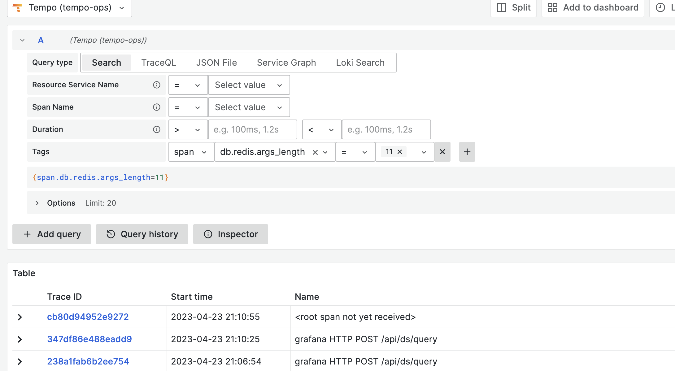 Tempo Search Editor Doesnt Return Results When Searching For Multiple Non String Attribute