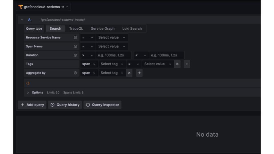 Add `status` As A Default Selector To The Tempo `search` Tab In Grafana Explore · Issue 75281