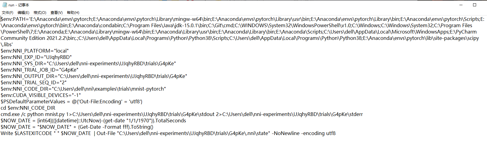 All trials failed when running the mnist-pytorch examples · Issue #4397 · microsoft/nni · GitHub