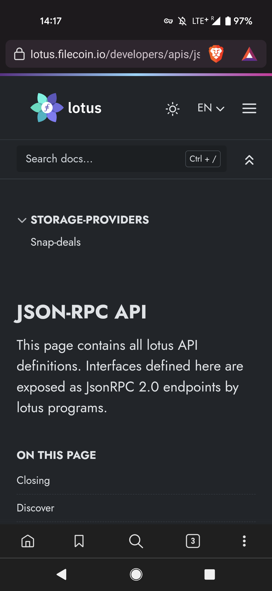 Sidebar nav isn't displaying properly on mobile · Issue #96 · filecoin-project/lotus-docs · GitHub