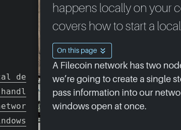 Add padding or margin below "On this page" dropdown. · Issue #1648 · filecoin-project/filecoin ...