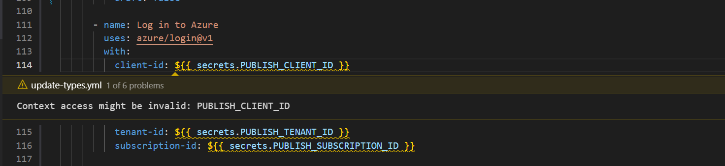 The linter warning for context access is opaque and doesn't convey enough information to be ...