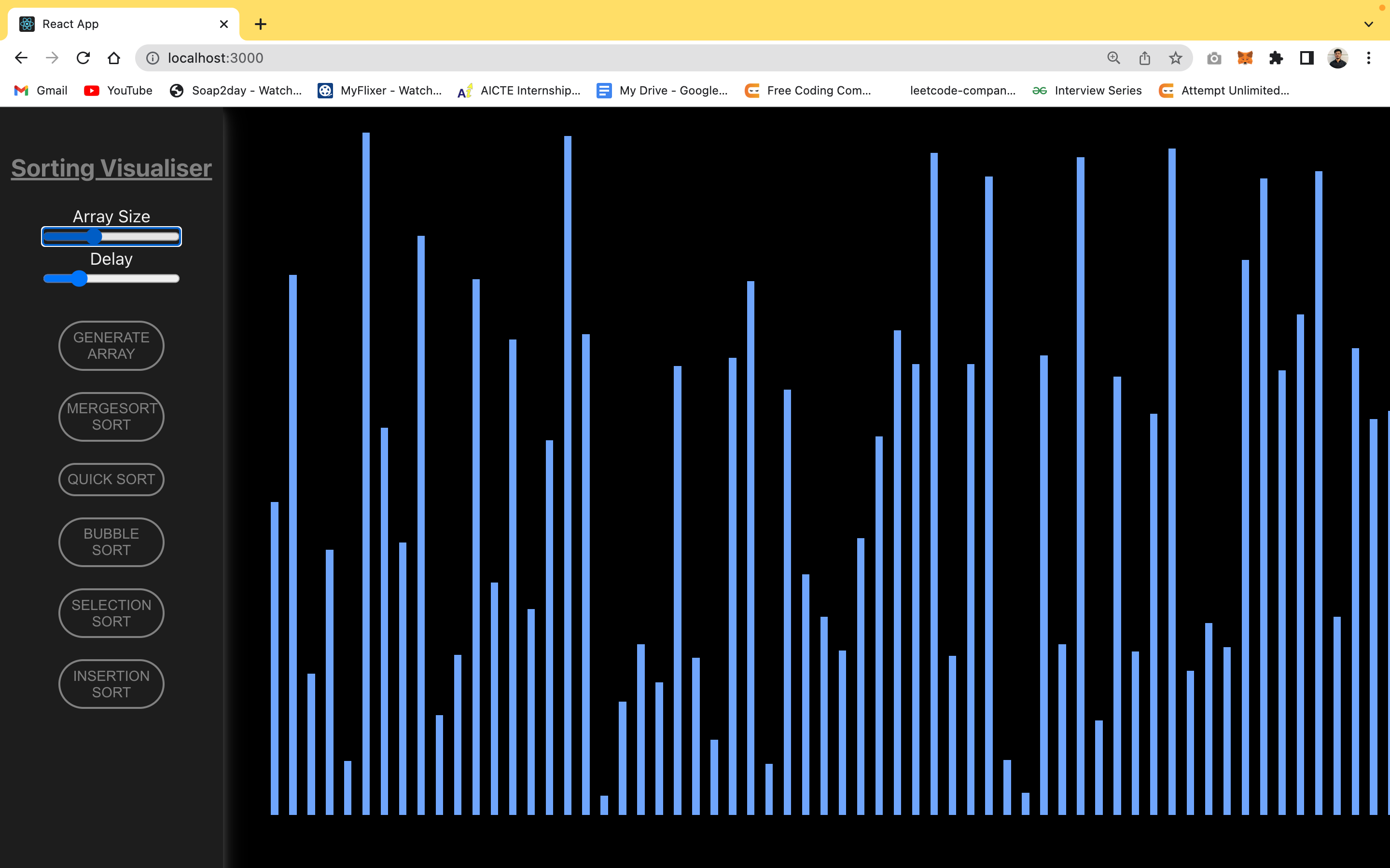 GitHub - rdhruv723/Sorting-Visualiser