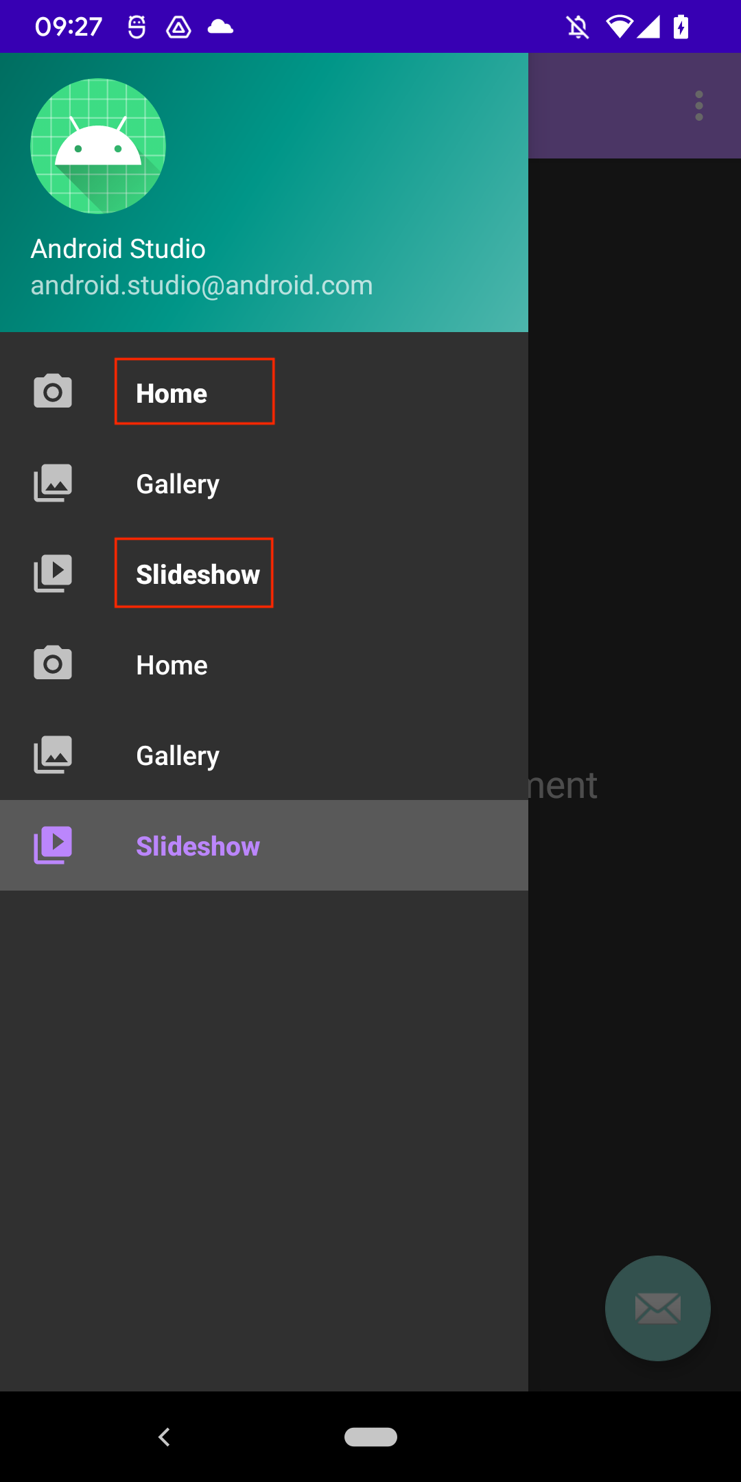 [Navigation Drawer] Not only the selected item shows bold when ...