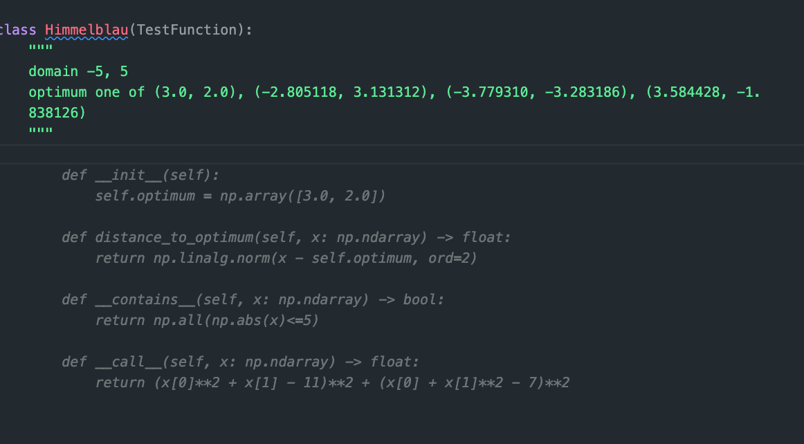 Functions generated for a class with docstring have wrong indentation ...