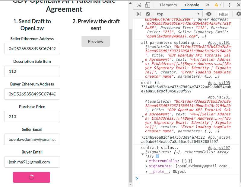 OpenLaw API user uploading contract is unable to call certain API functions · Issue #141 ...