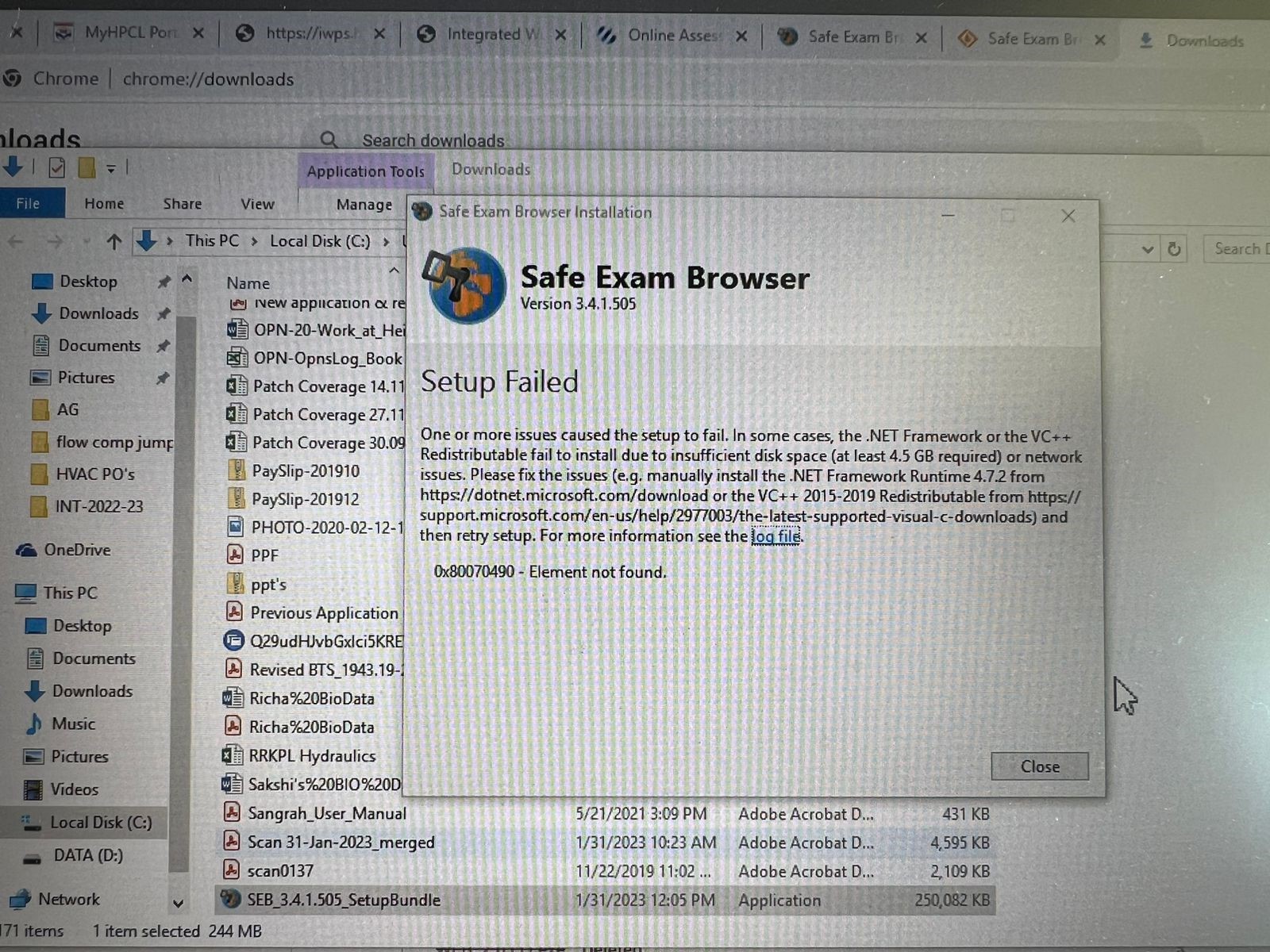 Unable To Install The Seb · Issue 562 · Safeexambrowser Seb Win