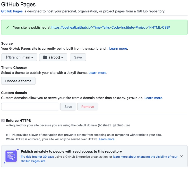 GitHub - boshea5/-Time-Talks-Code-Institute-Project-1-HTML-CSS