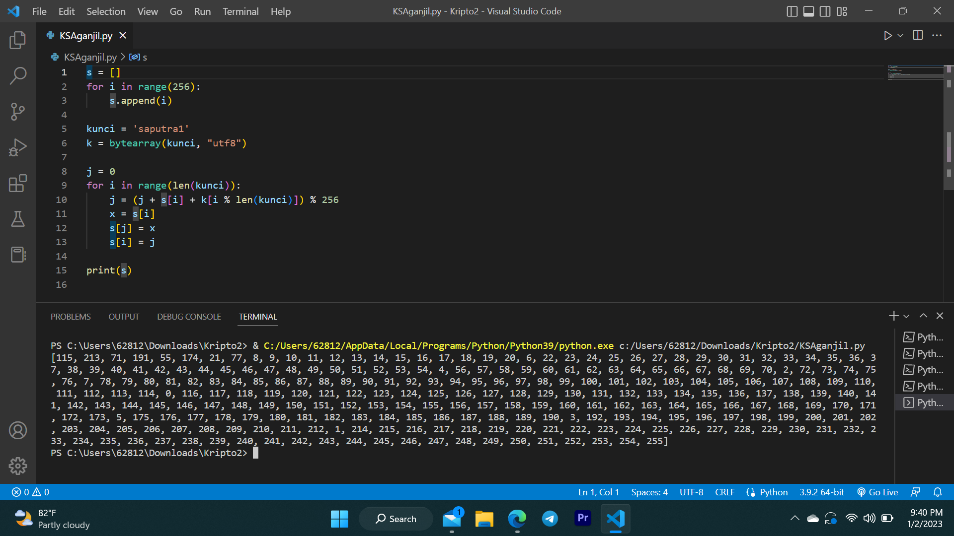 GitHub - tasyaberlian02/E1E120095-TASYA-BERLIANISWAH-B-TUGAS-2-KRIPTOGRAFI