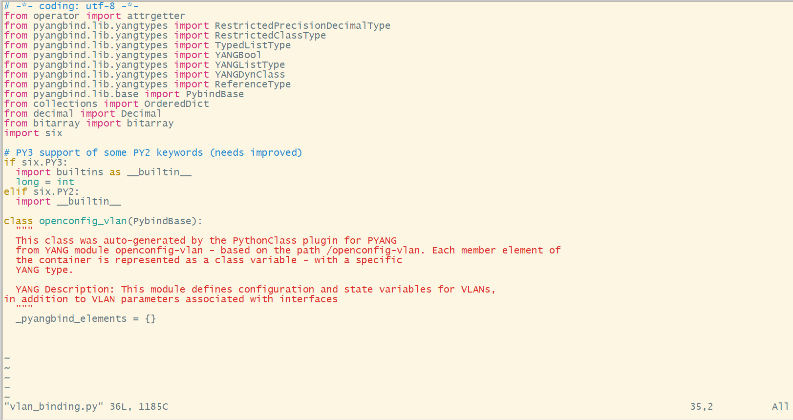 Not able to generate python classes for vlan model · Issue #316 · openconfig/public · GitHub